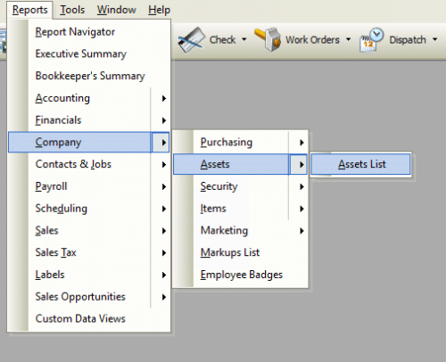 Assets List Report | All-In-One Field Service Management
