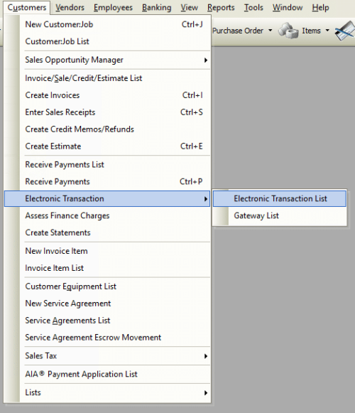 Electronic Transactions List - Aptora