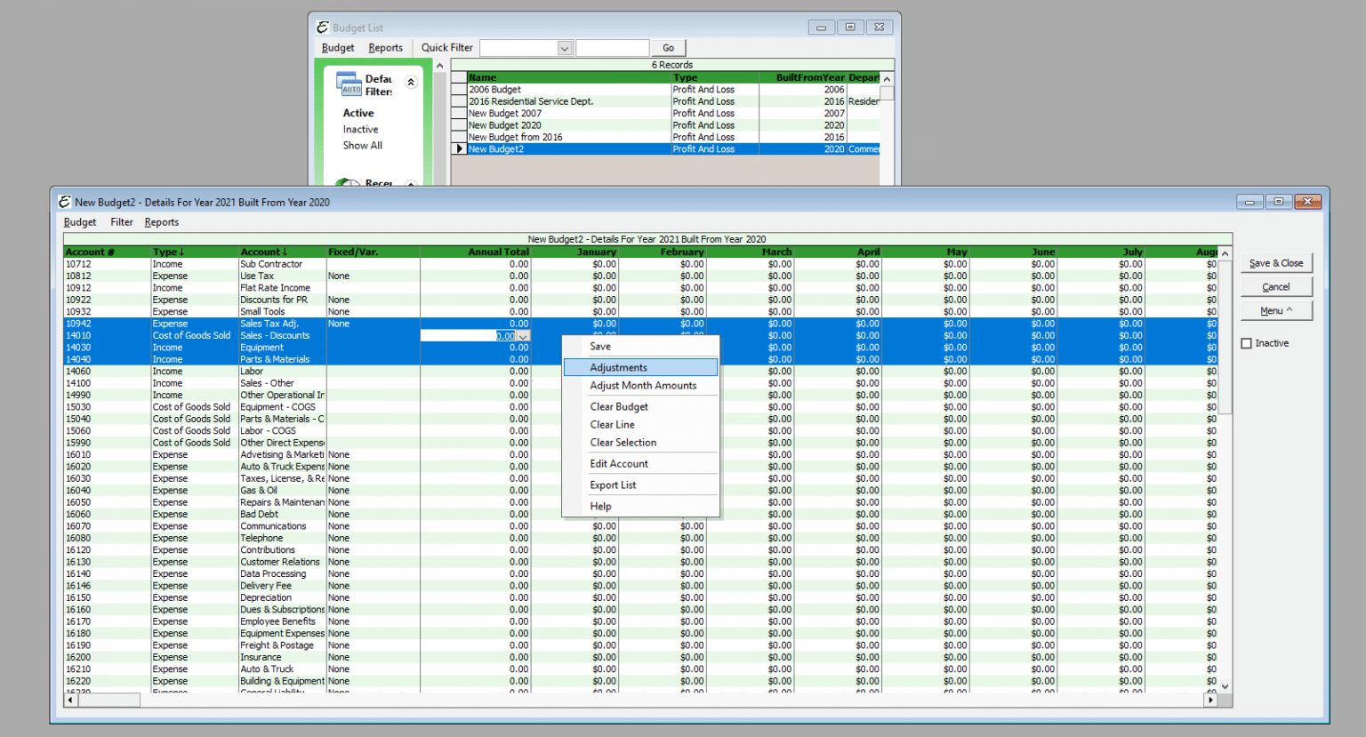 Budget Adjustment Calculator - Aptora