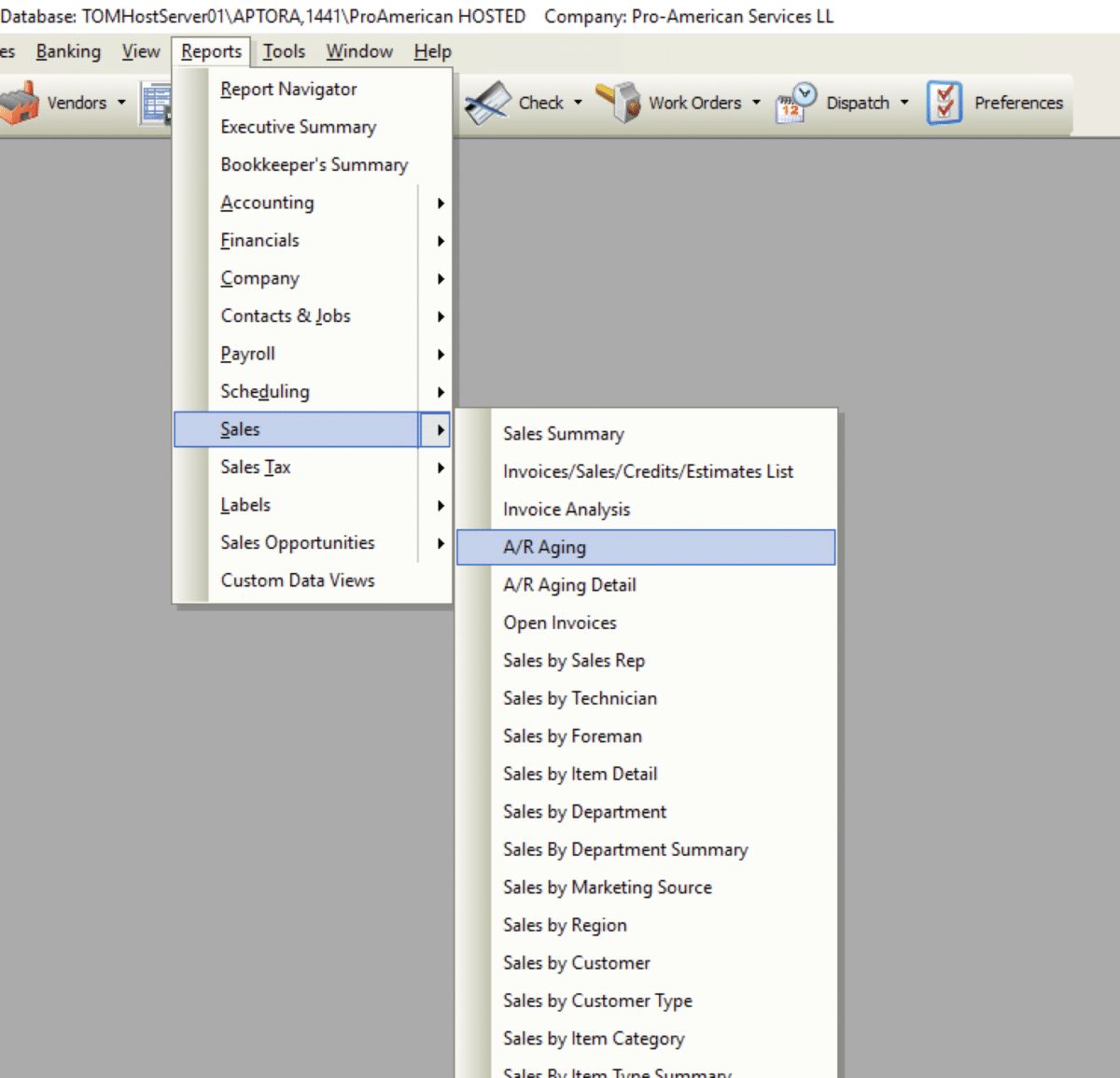 AR Aging Report (Summary Report) - Aptora