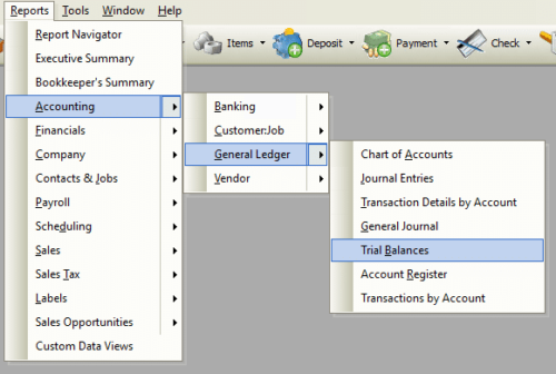 Trial Balance Report - Aptora