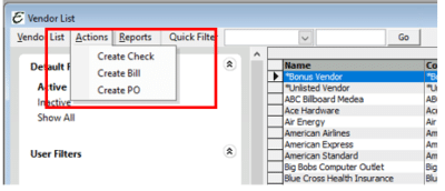 Vendor List - Aptora