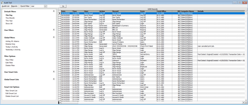 Audit Trail - Aptora