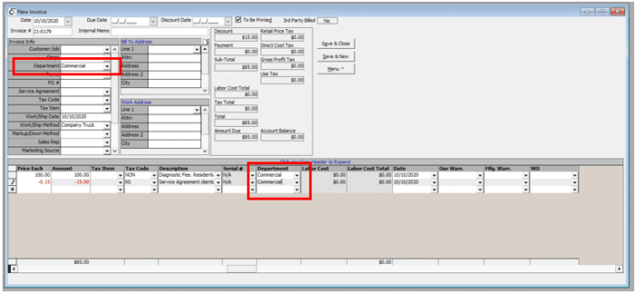 Update Sales Departments Utility - Aptora