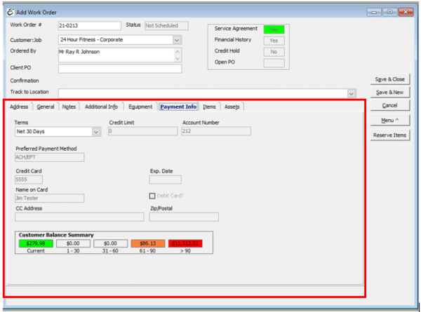 Work Order Form (overview, add, and edit) - Aptora