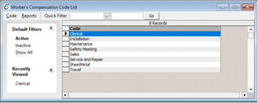 Worker's Compensation on Timesheets - Aptora