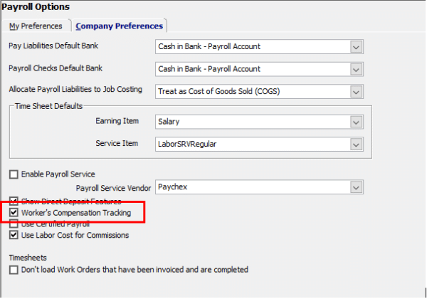 Worker's Compensation on Timesheets - Aptora