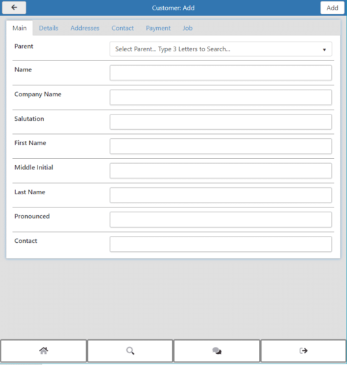 Aptora Mobile II - Add Customer:Jobs - Aptora