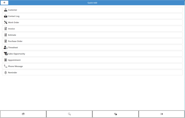 Aptora Mobile II - Quick Add - Aptora