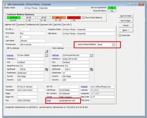 Aptora Mobile II - Auto Email - Setup - Aptora
