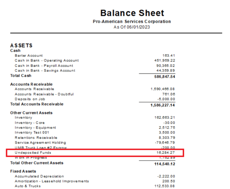 What are Undeposited Funds on the Balance Sheet? - Aptora