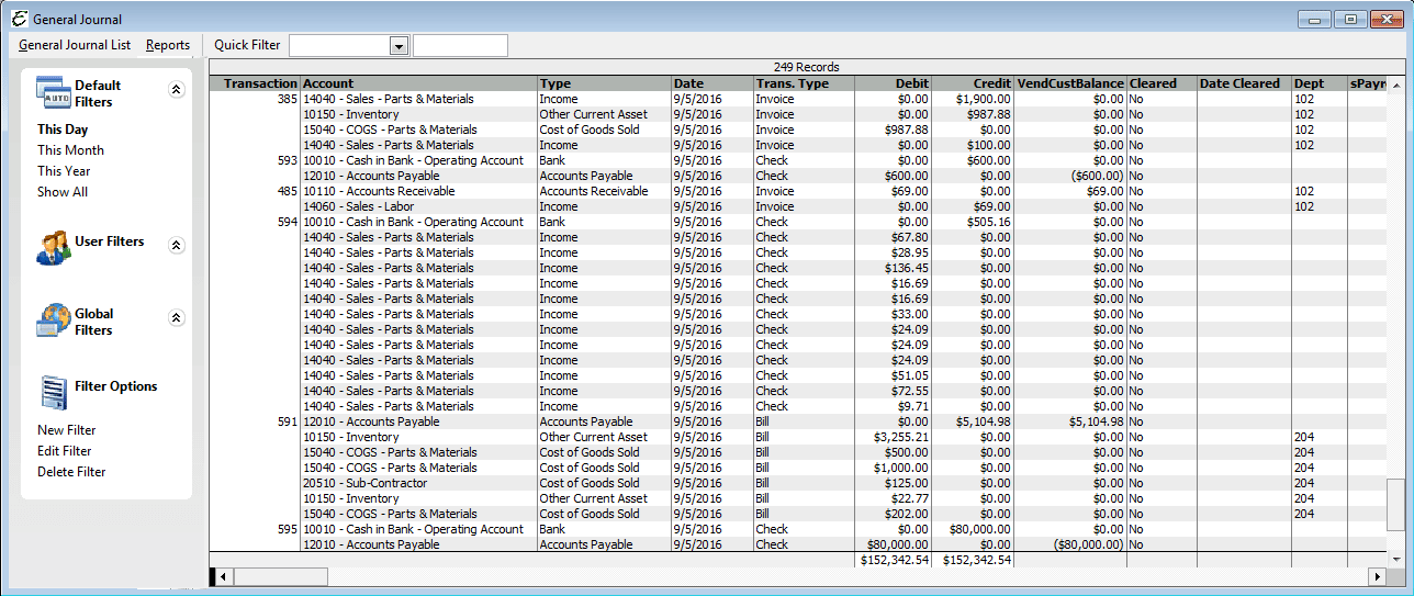 ERP Software General Ledger & Banking